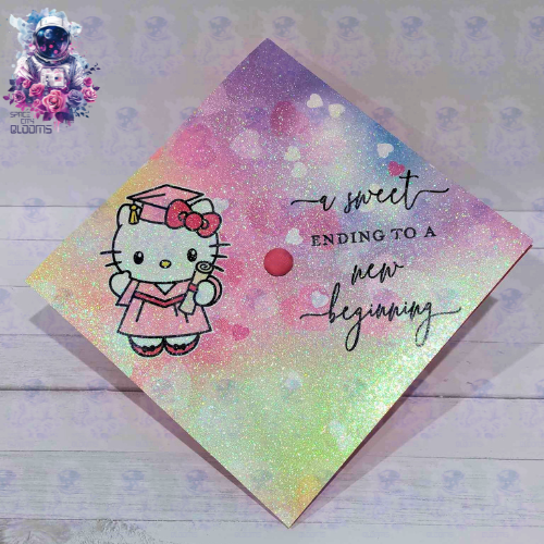 Graduation Cap Topper – Hello Kitty-Inspired | Lamb & Lion Co.