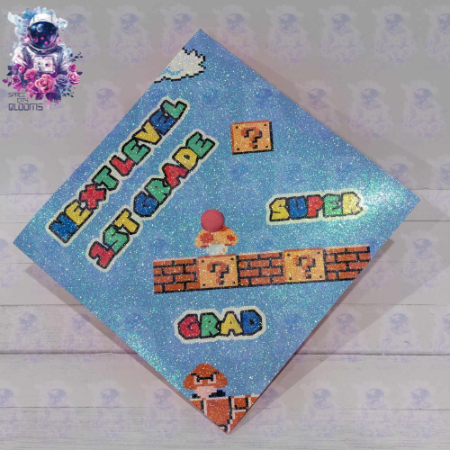 Graduation Cap Topper – Super Mario Inspired | Lamb & Lion Co.