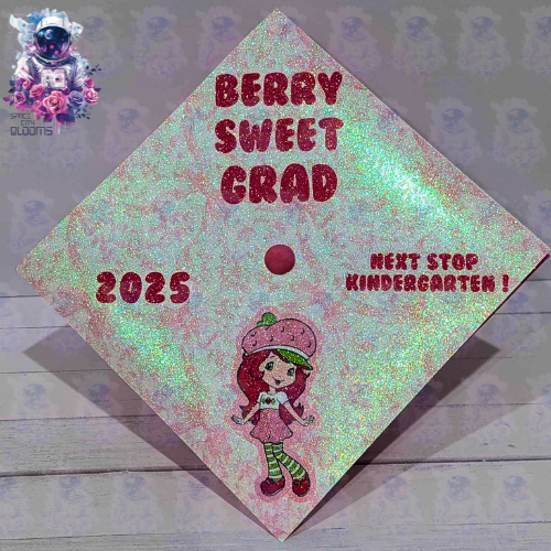 Graduation Cap Topper – Strawberry Shortcake Inspired | Lamb & Lion Co.
